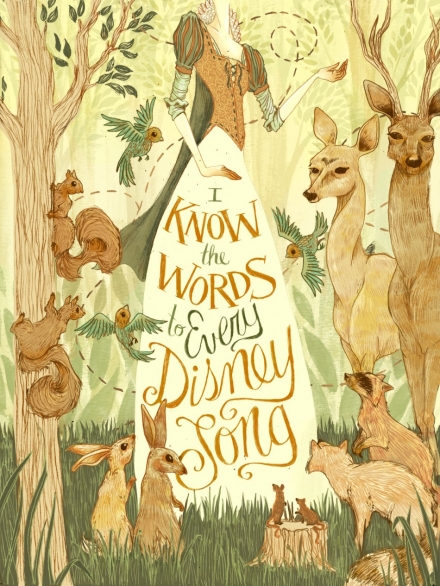 All the Disney Songs by Anne Lambelet Illustration on The Bazaar