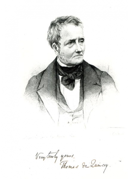 Thomas de Quincey (1785-1859), from a daguerreotype photograph by Howie ...