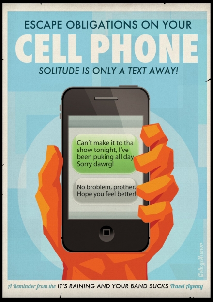 "Cell Phone" Travel Poster by CollegeHumor.com on The Bazaar