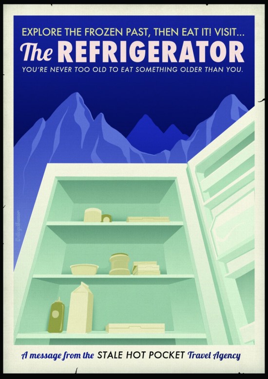 "The Fridge" Travel Poster by CollegeHumor.com on The Bazaar