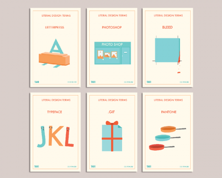 Postcard Set: Literal Design Terms by DesignTAXI on The Bazaar