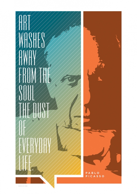 Pablo Picasso 'Creative Quote' art print by dzynwrld on The Bazaar