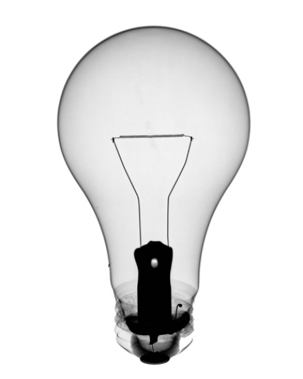 Positive X-ray of incandescent light bulb #2 by Bert Myers Photography ...