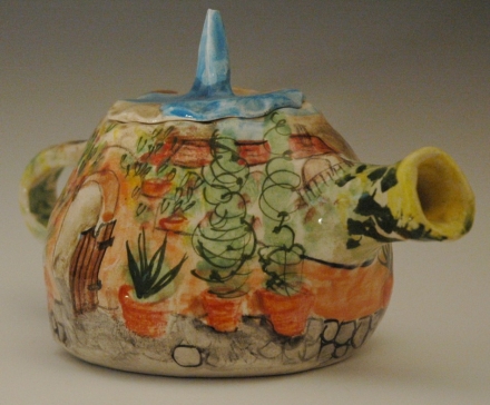 Spanish Hacienda Hand Built Ceramic Teapot by Ceramics by Jyl on The Bazaar
