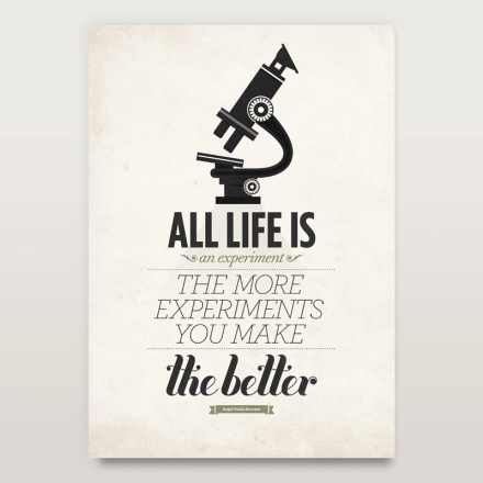 Life Is An Experiment Poster by Neue Graphic on The Bazaar