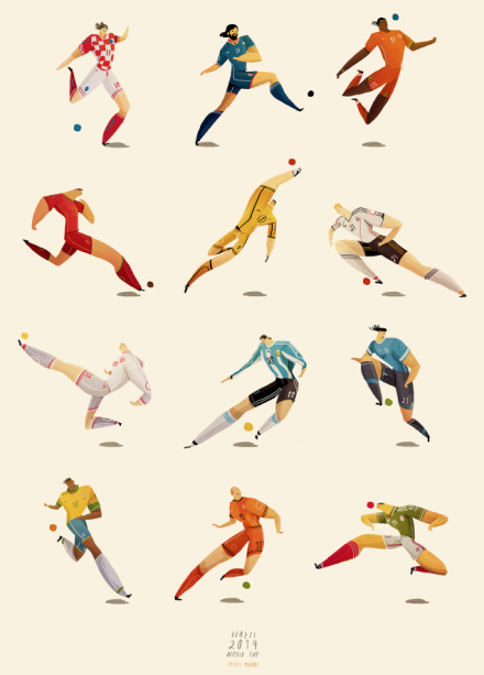 Best soccer players by Rafael Mayani Illustration on The Bazaar
